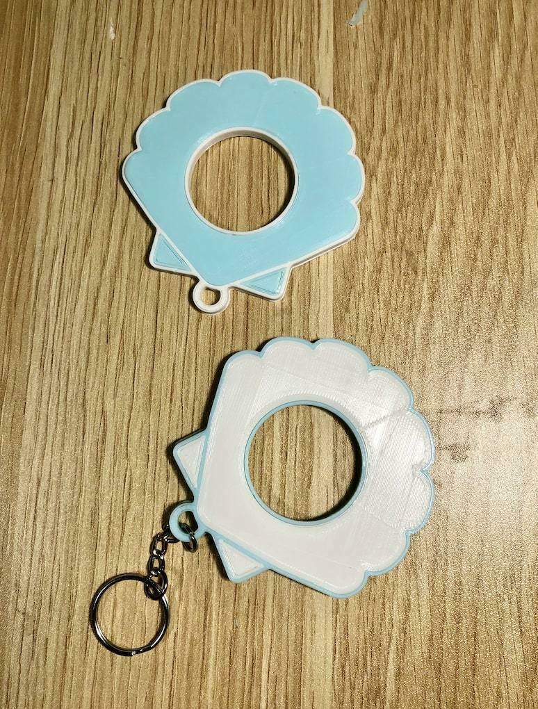 Free STL file Scallop shaped clam gauge keychain・3D printing model to ...