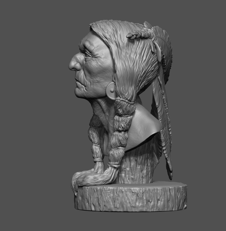 STL file Native American Warrior Bust・3D print object to download・Cults