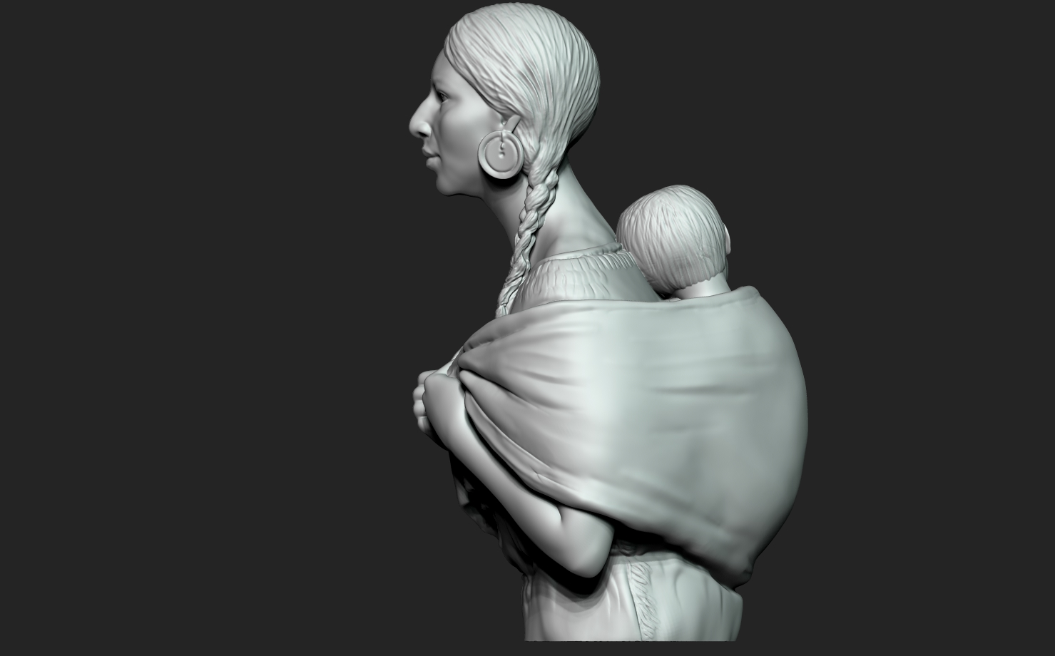 STL file Native American Mother・3D print design to download・Cults