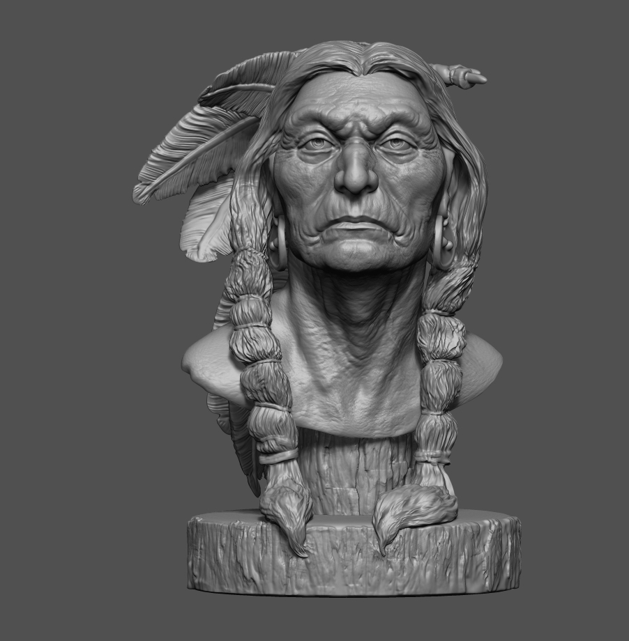 Archivo STL Native American Warrior Bust・Modelo para descargar y ...