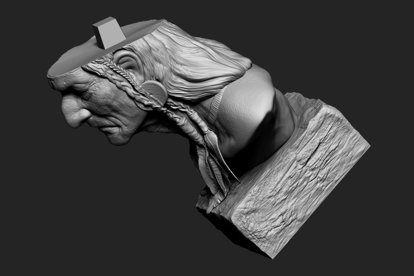 STL file Big Chief Native American 👤・3D printing template to download・Cults