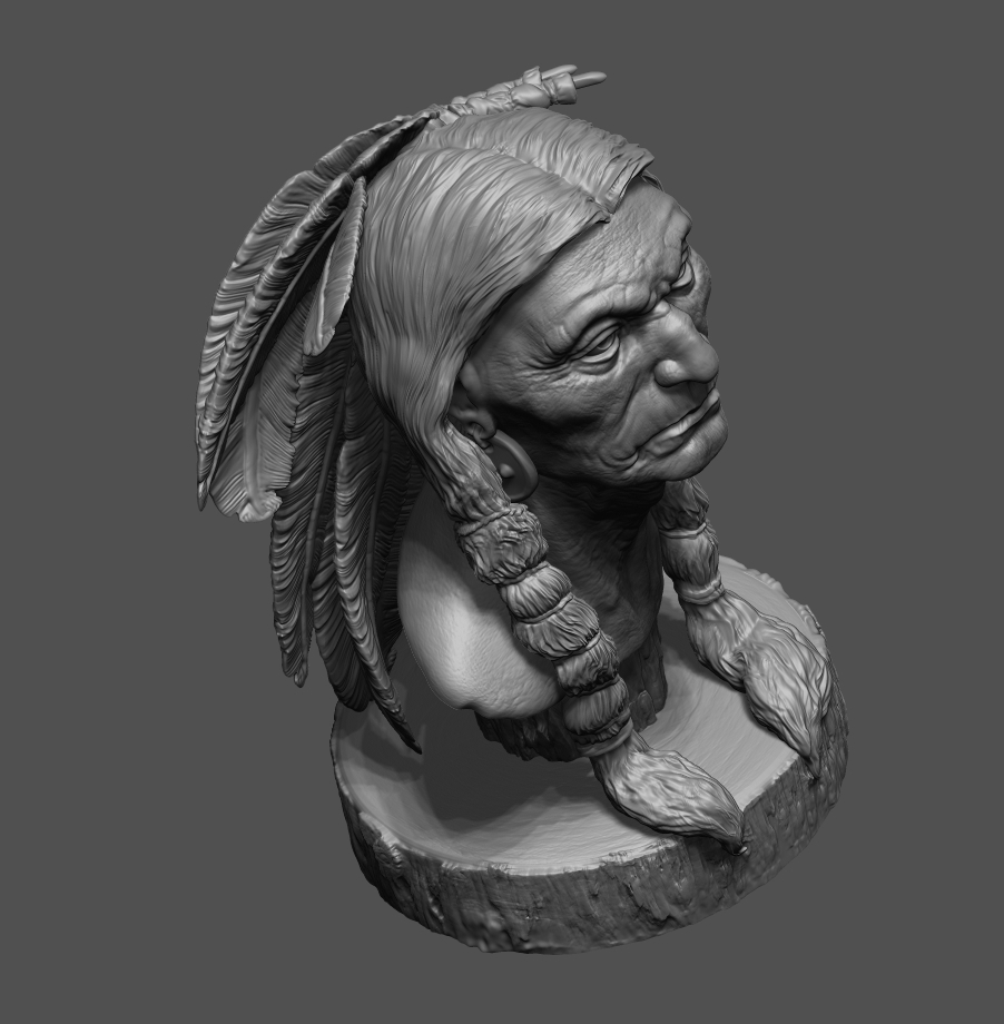 Archivo STL Native American Warrior Bust・Modelo para descargar y ...