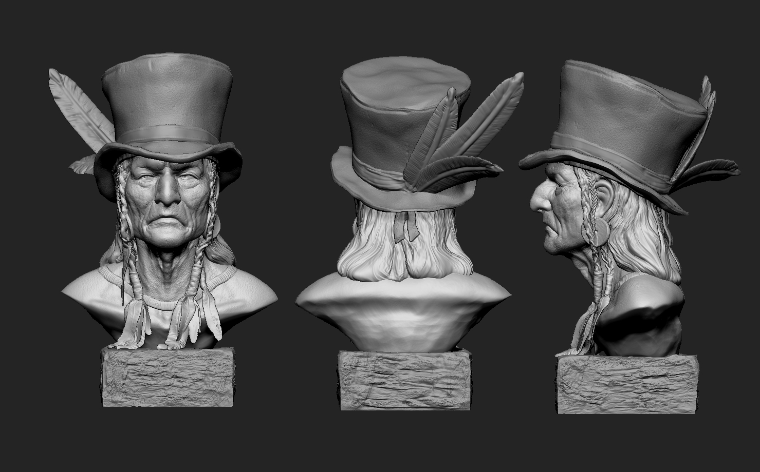 STL file Big Chief Native American 👤・3D printing template to download・Cults