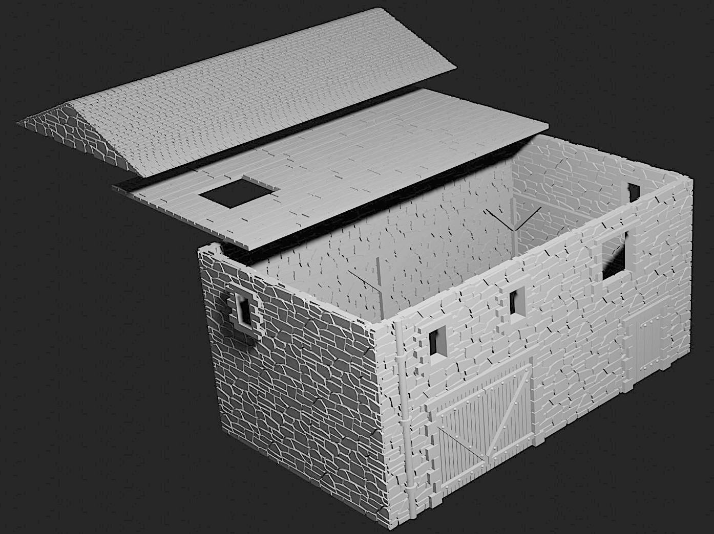 STL file Barn・3D print object to download・Cults