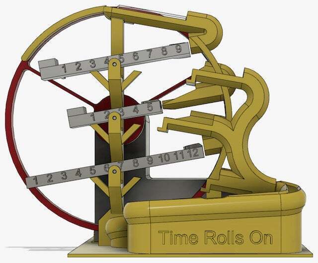 Free STL file Marble Clock "Time Rolls On" 🕰️・Model to download and 3D ...