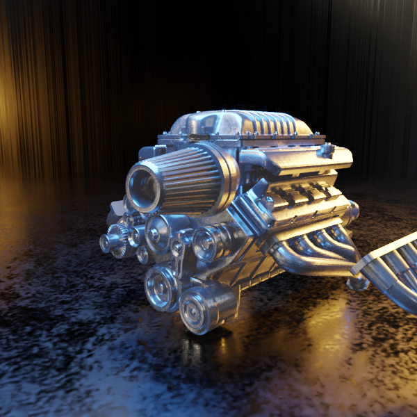 STL file ENGINE - HELLCAT INSPIRED (Detailed and separated parts ...