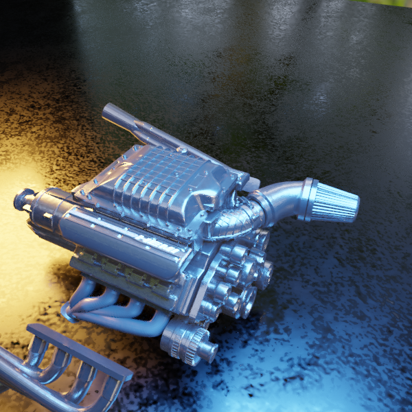 STL file ENGINE - HELLCAT INSPIRED (Detailed and separated parts ...