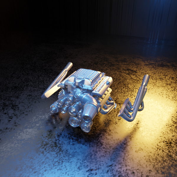 STL file ENGINE - HELLCAT INSPIRED (Detailed and separated parts ...