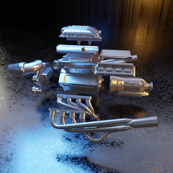 STL file ENGINE - HELLCAT INSPIRED (Detailed and separated parts ...