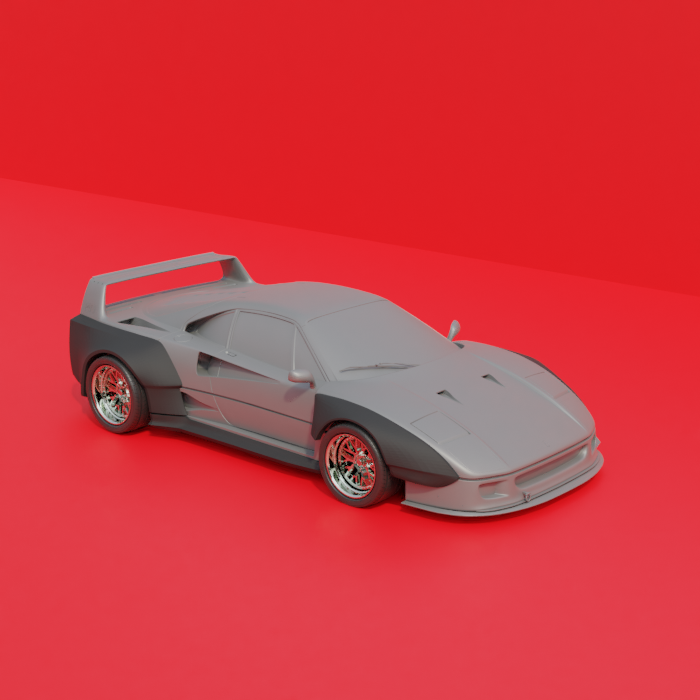 STL file F40 Widebody kit - 16dec21 -01・3D printable model to download ...