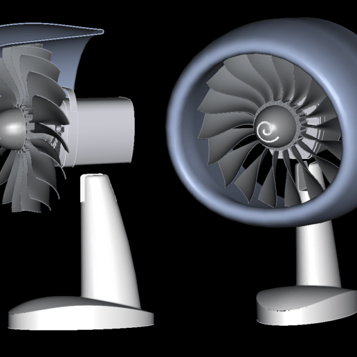 Download STL file Jet Turbine Table Fan, Full • 3D print model ・ Cults