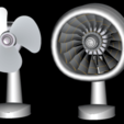 Download STL file Jet Turbine Table Fan, Full • 3D print model ・ Cults