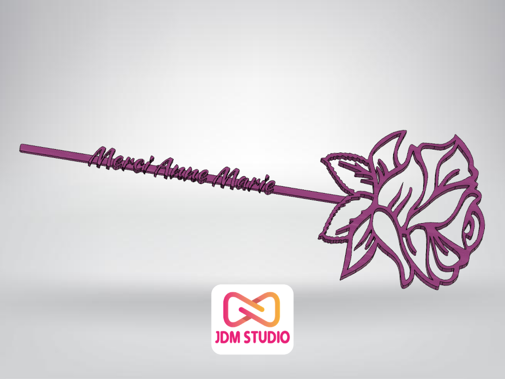 Бесплатный STL файл Rose - Thank you Anne Marie・3D-печатная модель для ...