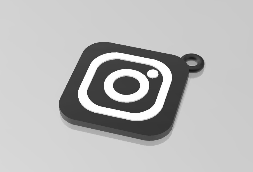 STL file Instagram Keychain・3D printing design to download・Cults