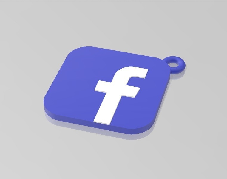 STL file Facebook Keychain・3D printing design to download・Cults