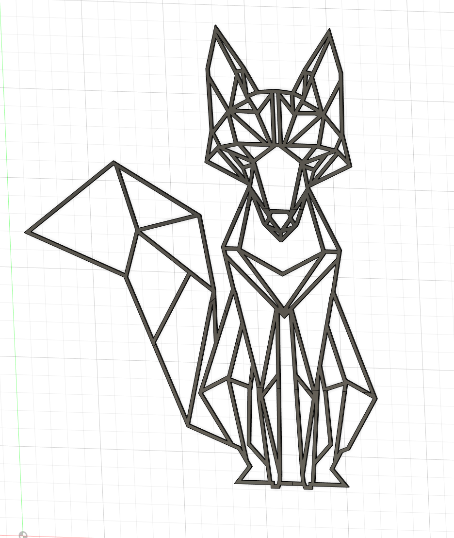 Geometric Fox Drawing