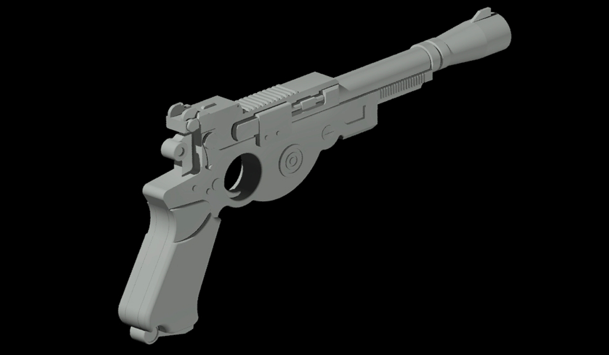 STL file Mandalorian IB-94 blaster pistol with stand (D004) 🔫・Template ...