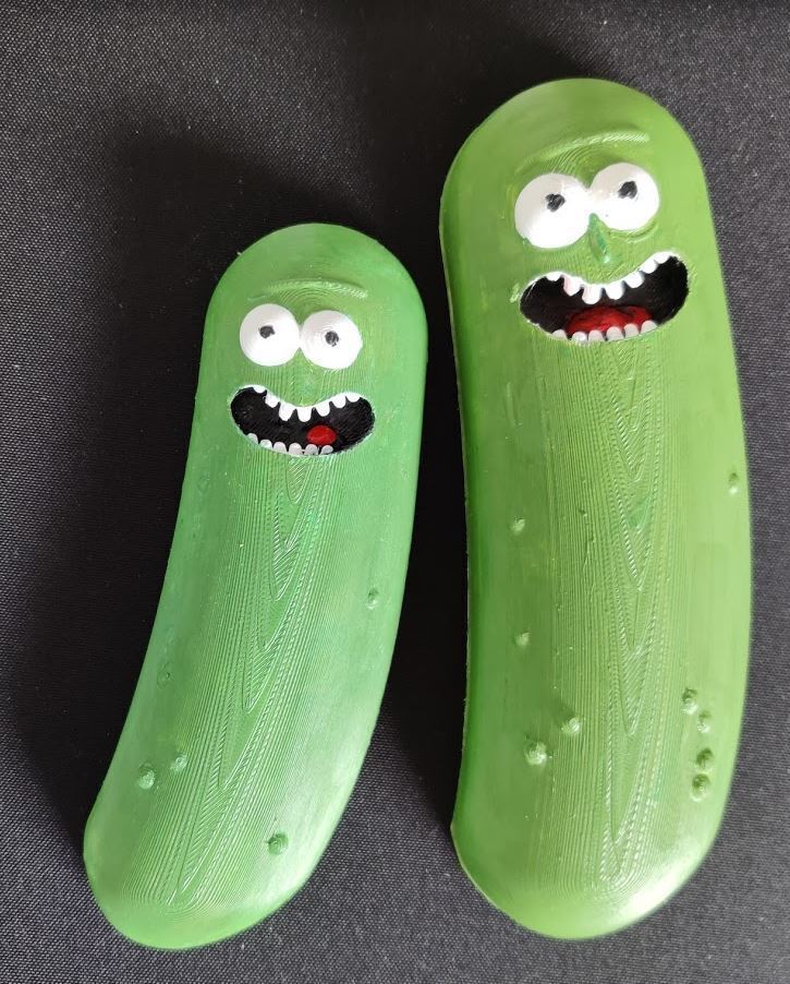 Free STL file Pickle Rick (flat bottom)・3D printable model to download ...
