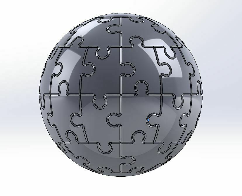 STL file Decorative Ball (puzzle shape) 🧩・3D printer design to download ...