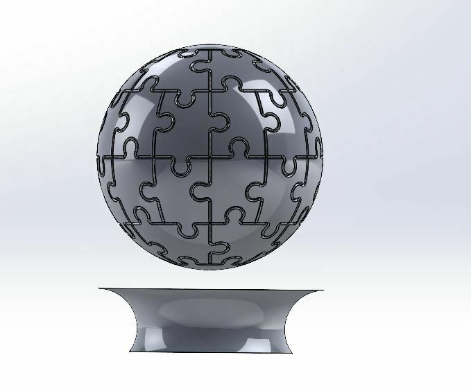 STL file Decorative Ball (puzzle shape) 🧩・3D printer design to download ...