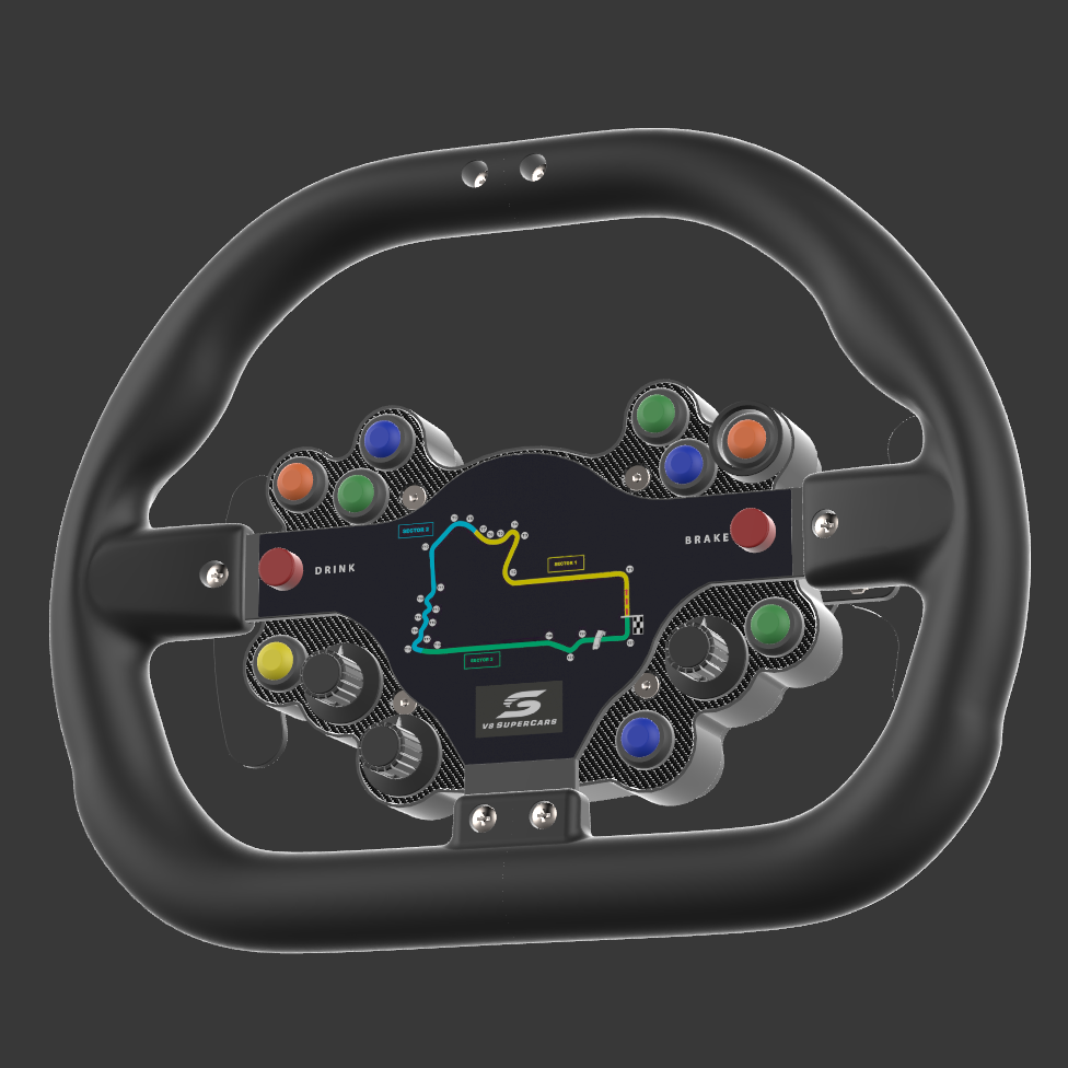 STL file V8 SUPERCARS STEERING WHEEL V2 🛞・3D printing template to ...