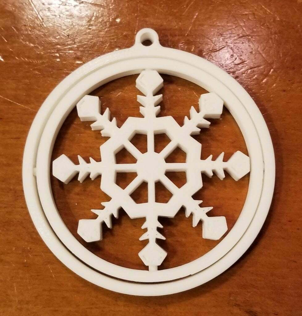 Free STL file Double Ring Snowflake Ornament・3D printing model to ...