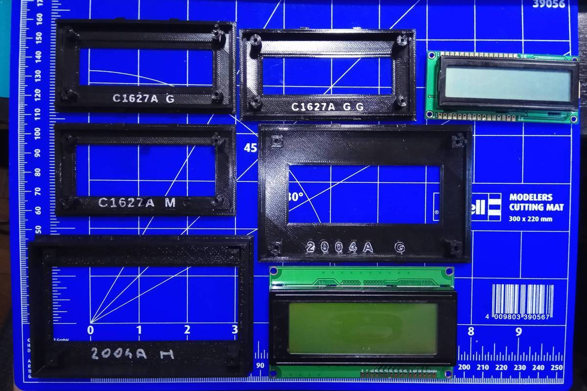 Free STL file Universal Mounting Mask for LCD Modules・3D printable ...