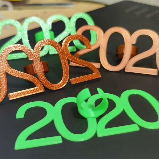 Download free STL file 2020 New Years Eve Middle Finger Rings! • 3D ...