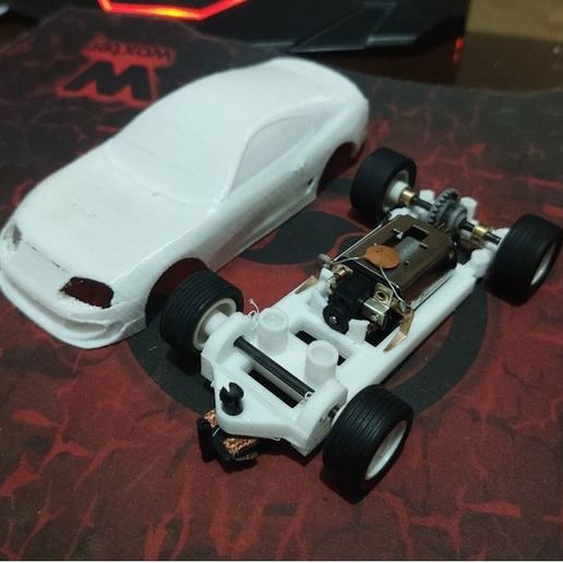 Download STL file Toyota supra scalextric car complete • Model to 3D ...