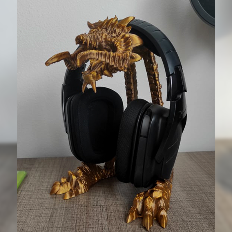 STL file Headphone Holder Dragon 3D print model 🎧・3D print design to ...