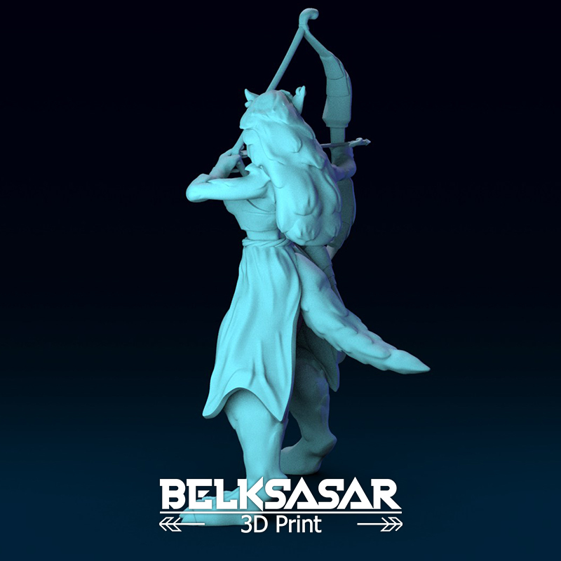 Archivo STL Werewolf Female Hunter 3D print model・Objeto de impresión ...