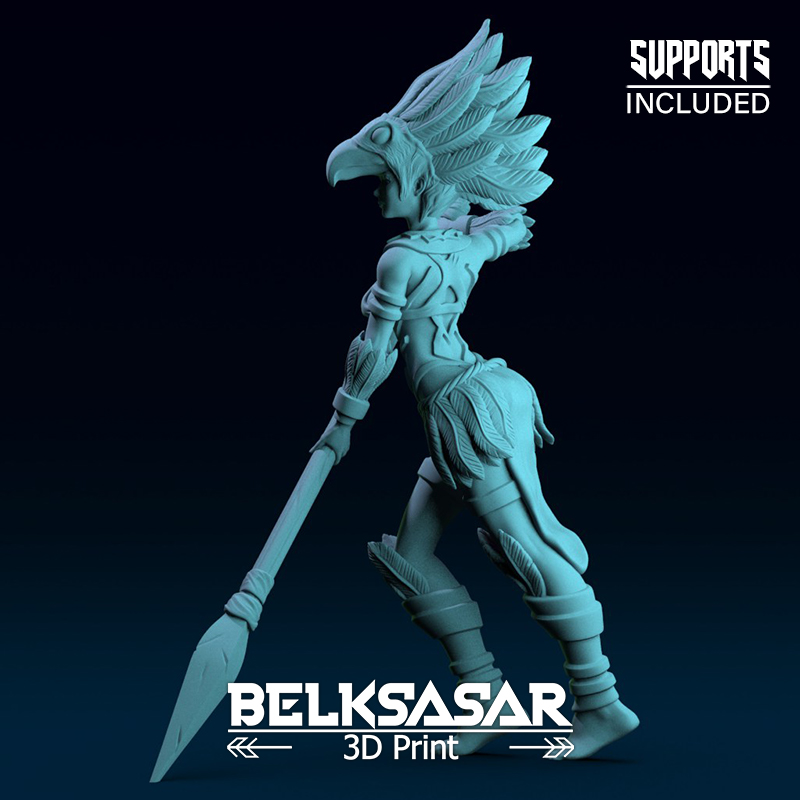 Archivo STL Eagle Warrior Girl Modelo de impresión 3D・Plan para ...