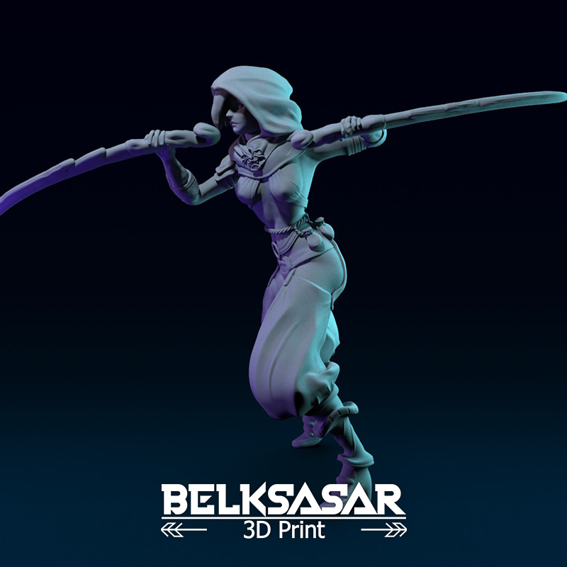 Archivo STL Fantasy Female Assassin 3D print model・Modelo para ...