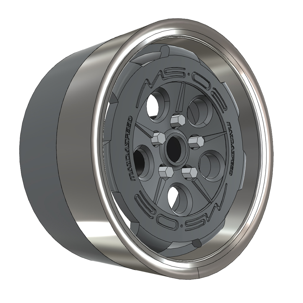 STL file 1/24 SCALE 18" Mazdaspeed MS-02 wheel・Model to download and 3D ...