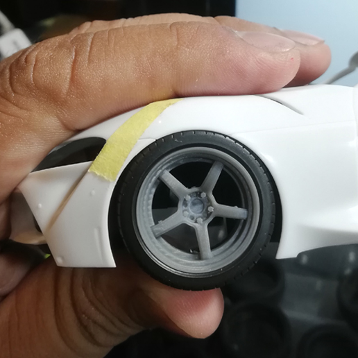 STL file 1/24 scale 19" Work Emotion T5R wheel・Model to download and 3D ...