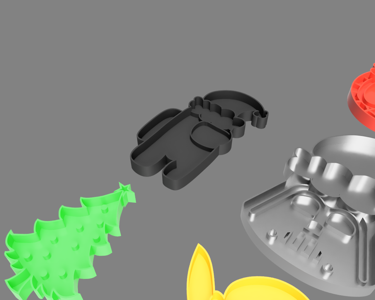 3D file christmas cutter combo・3D printing idea to download・Cults