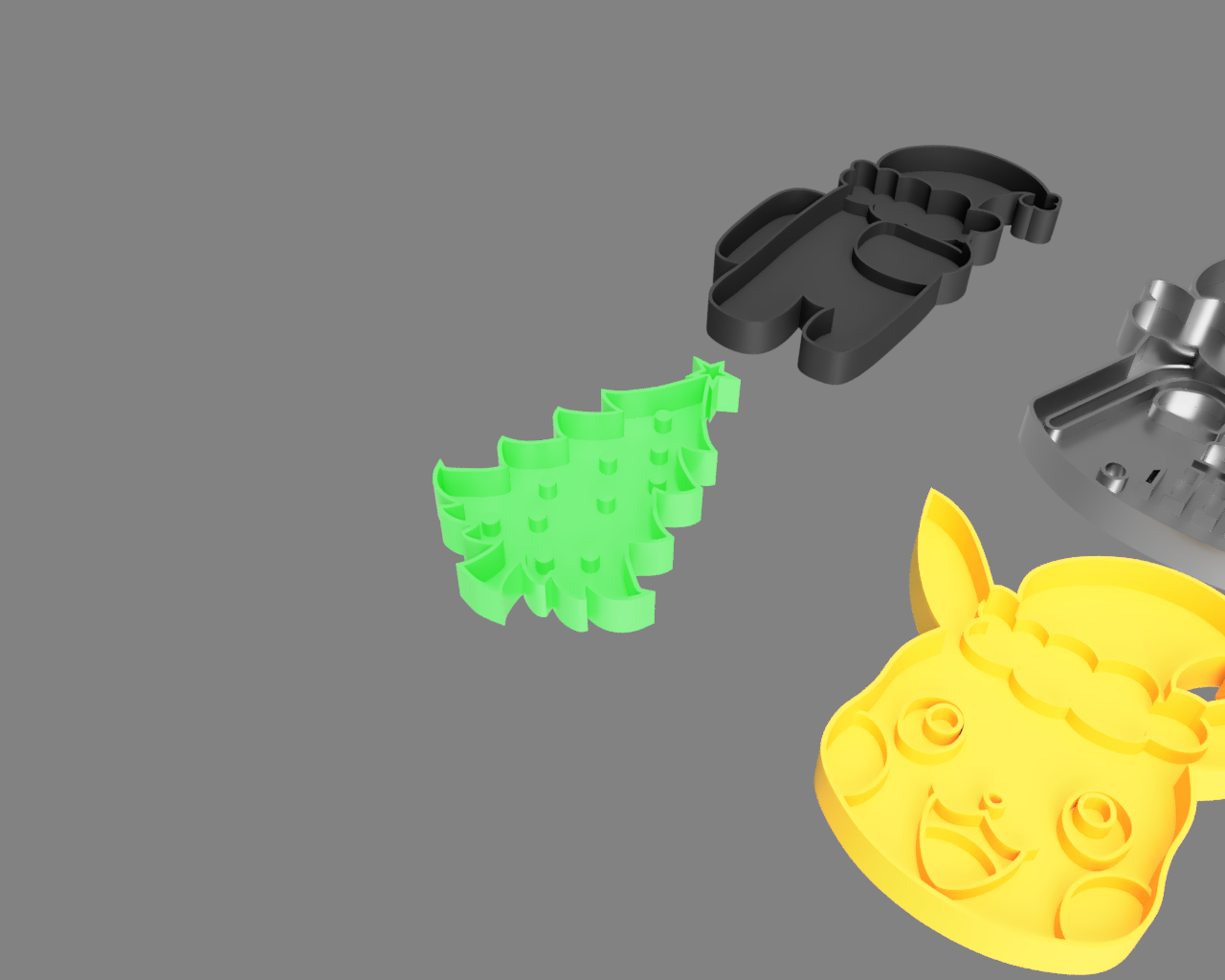 3D file christmas cutter combo・3D printing idea to download・Cults