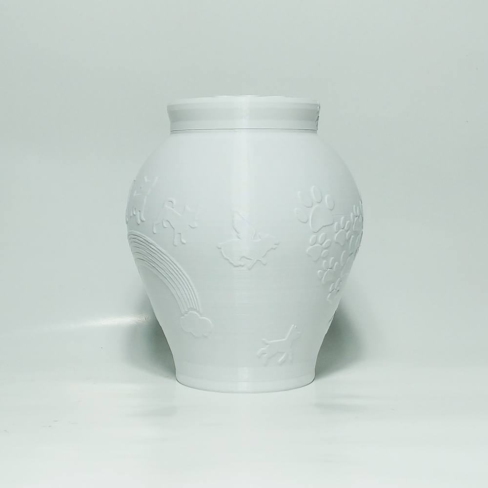 STL file PET PUPPY DOG URN CASE 750ML・3D printer model to download・Cults