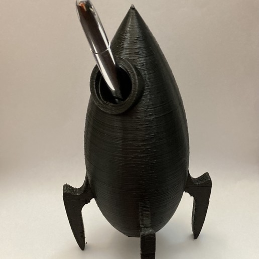 Download free STL file Rocket Ship Space Pen Holder • 3D printing ...
