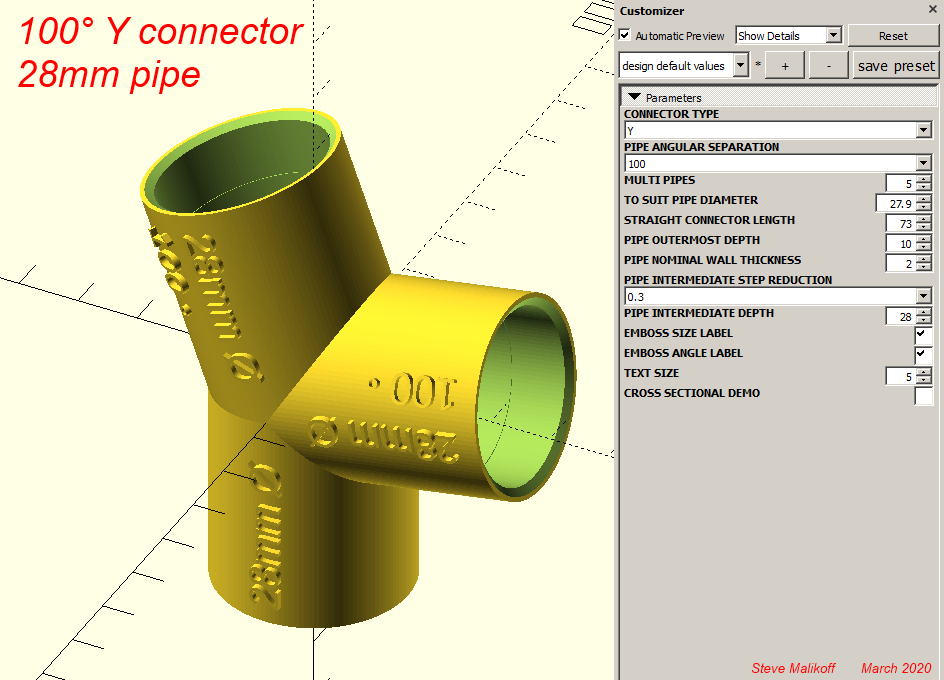Free STL file 28mm caravan RV sink water drain pipe connector fittings ...