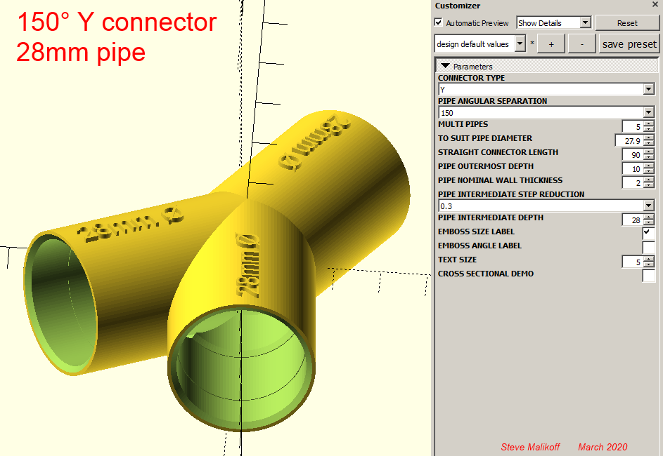 Free STL file 28mm caravan RV sink water drain pipe connector fittings ...