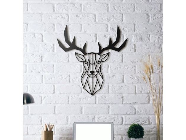 Free STL file DEER WALL SCULPTURE 2D・3D printer design to download・Cults