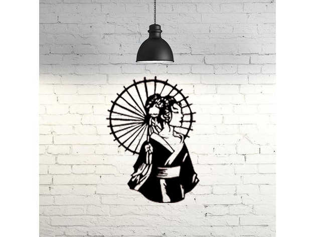 Free STL file GEİSHA WALL SCULPTURE 2D 🗿・Design to download and 3D ...