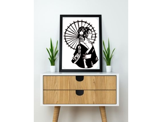 Free STL file GEİSHA WALL SCULPTURE 2D 🗿・Design to download and 3D ...