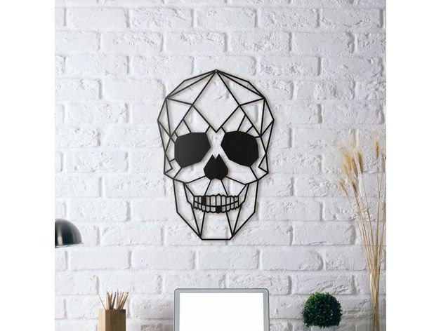 Free 3D file Skull Wall Sculpture 2D・3D printing template to download・Cults