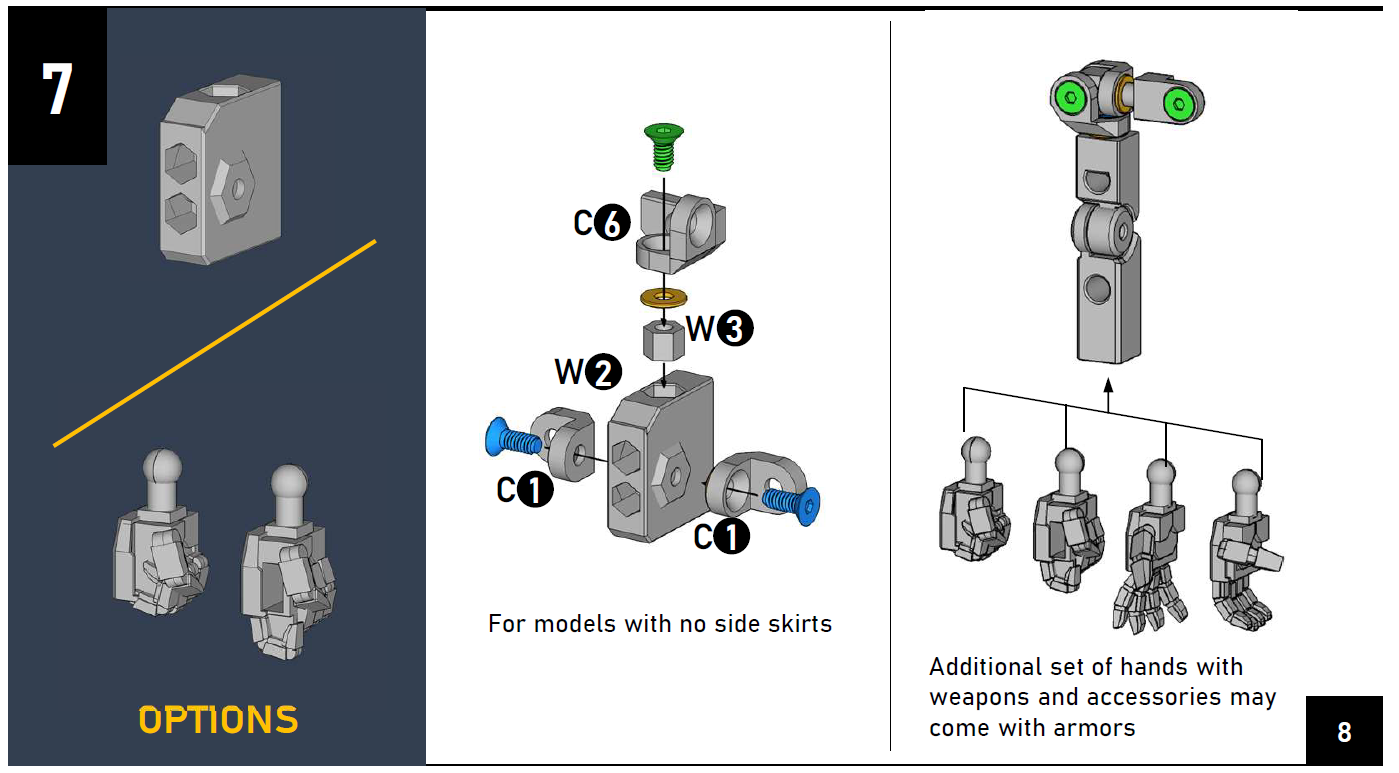 3D file X-Frame (Articulated Action Frame for Mecha) 🖼️・3D printable ...