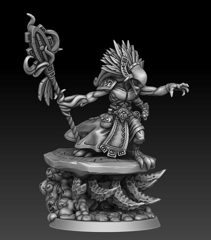 3D file Sa'Angar BirdMan Shaman (presupported)・3D printable design to ...