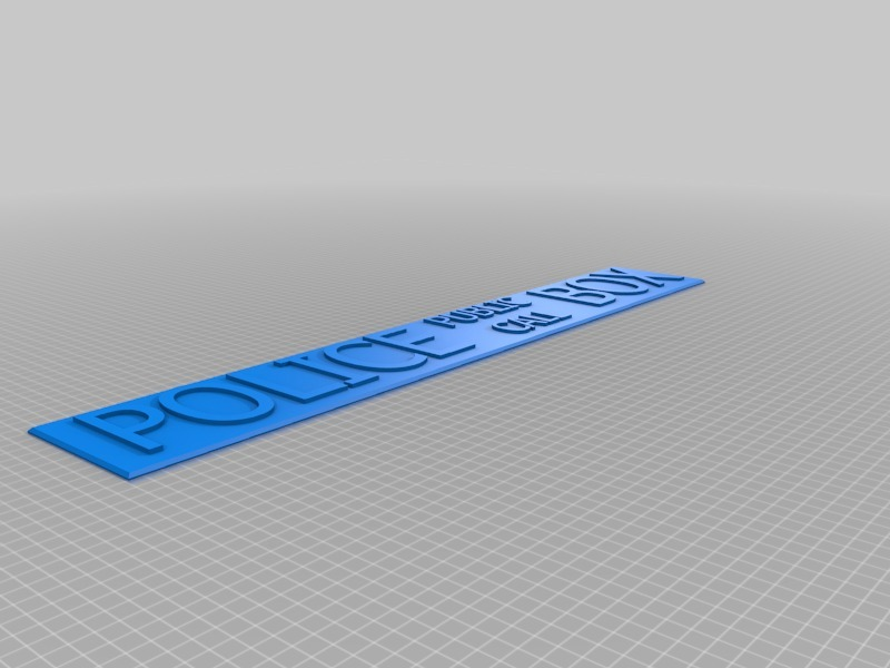 Free STL file Police Box Sign・Template to download and 3D print・Cults
