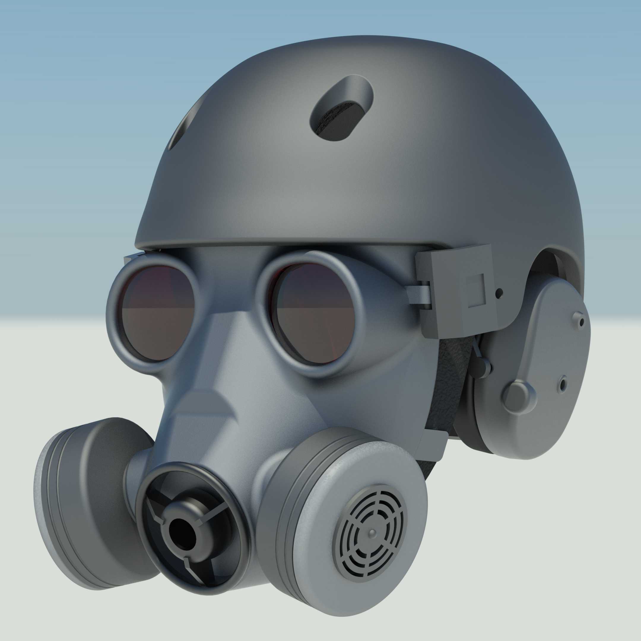 3D file STALKER Exoskeleton Helmet Gas mask and Headphones. Video game ...