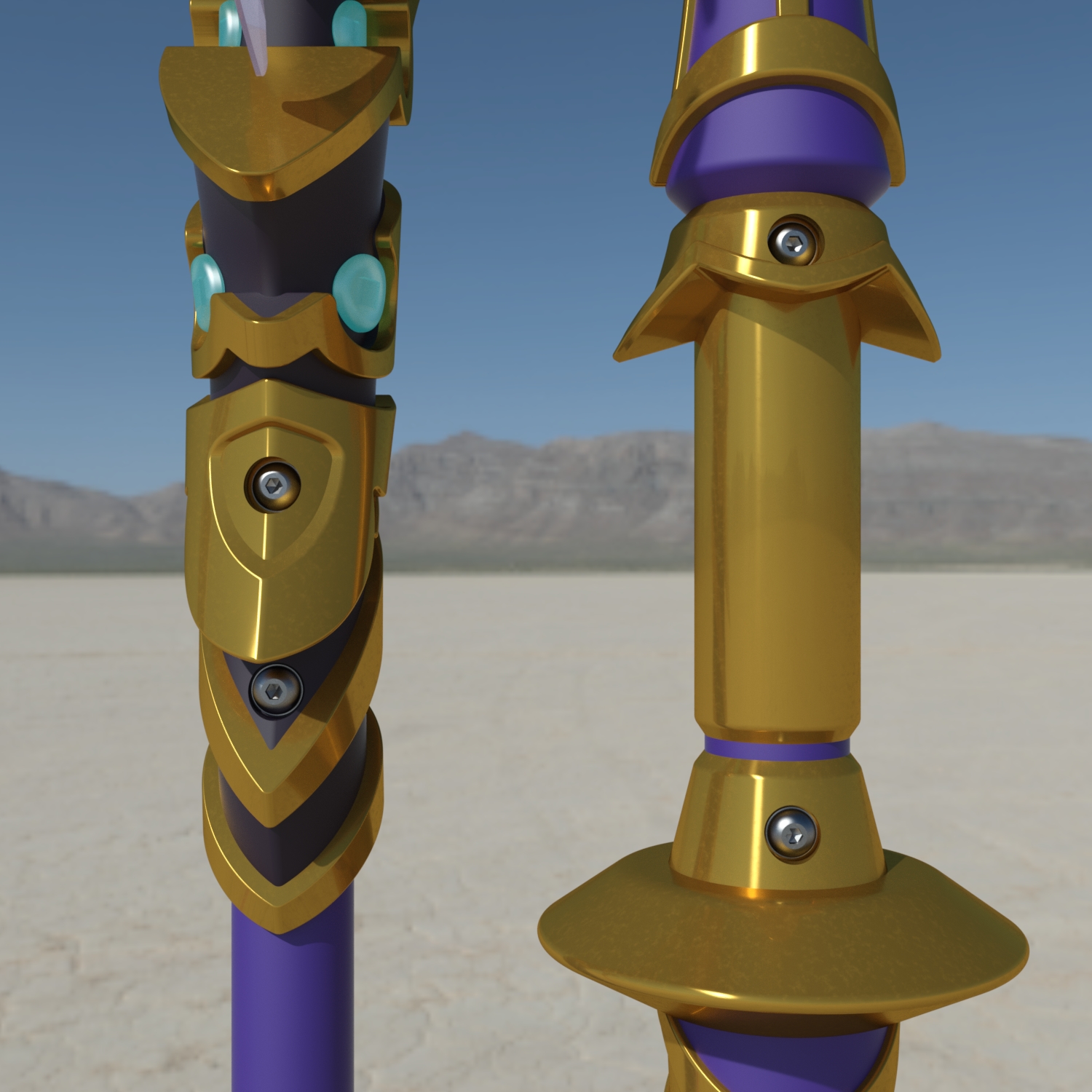 3D file Genshin Impact Engulfing Lightning Naginata spear polearm ...